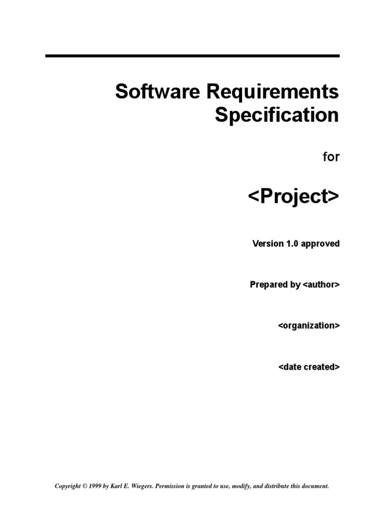 Srs Template | PDF | Application Programming Interface | Use Case