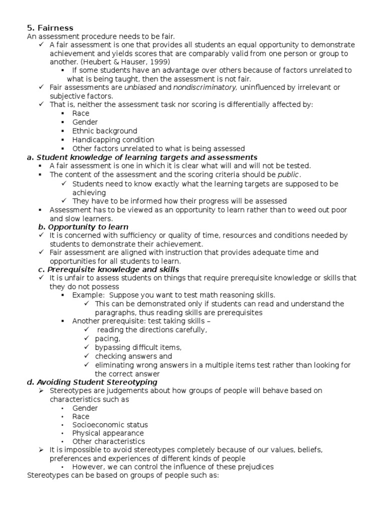Fairness | PDF | Educational Assessment | Motivation