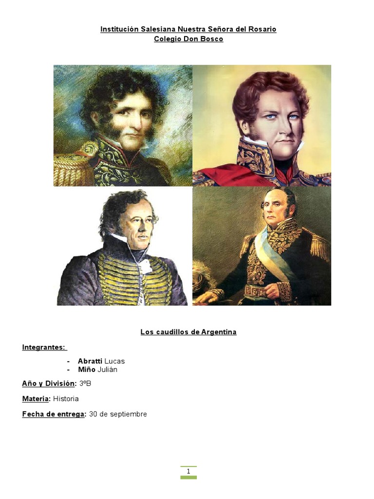 Los Caudillos de Argentina | Argentina | Gobierno