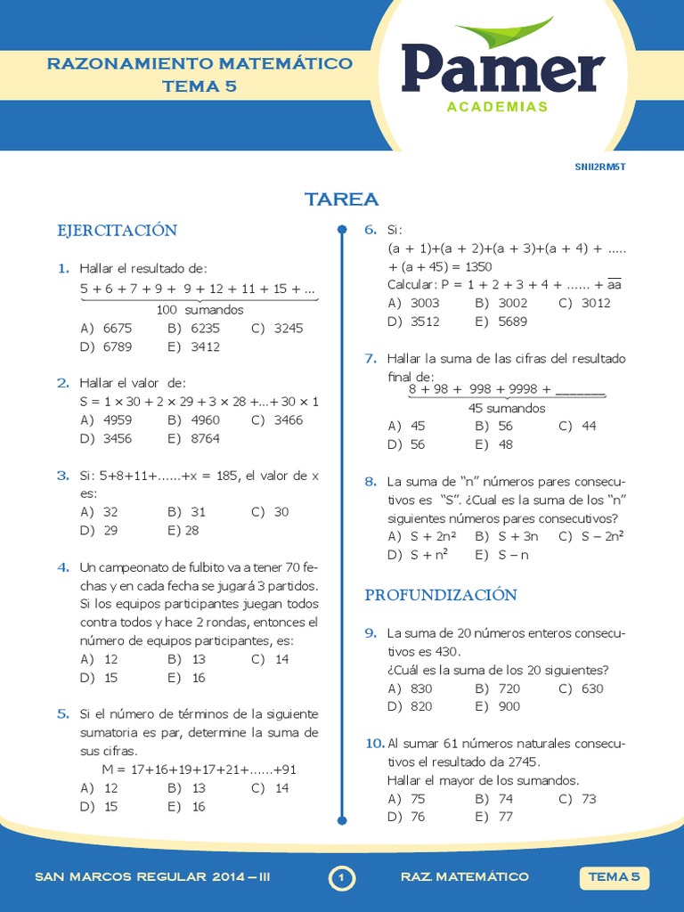 RM Sem 5 | PDF | Notación | Notación Matemática