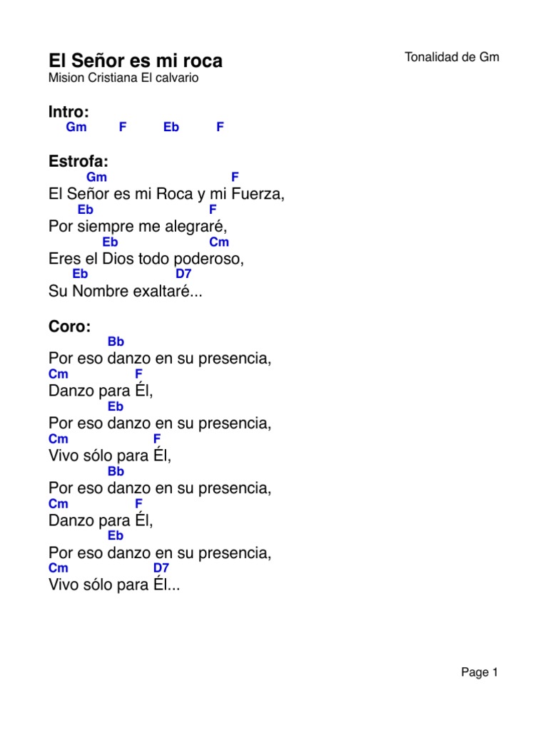 El Señor Es Mi Roca - MCC | PDF