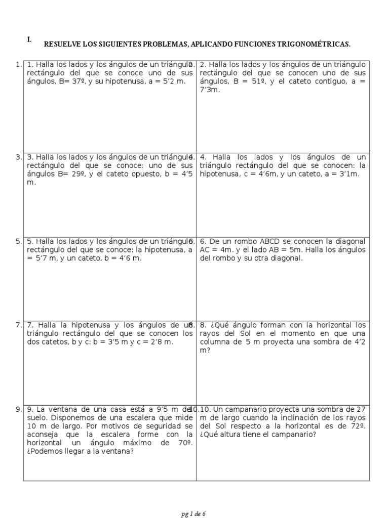 M4 - Ejercicios de Trigonometria | PDF | Triángulo | Geometria clasica