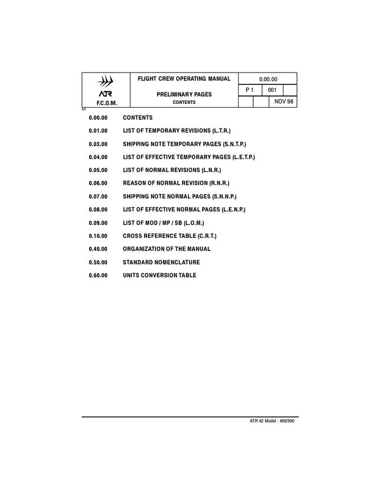 Fcom Atr 45 - RN 21 - Out 12 | PDF | Air Traffic Control | Aviation