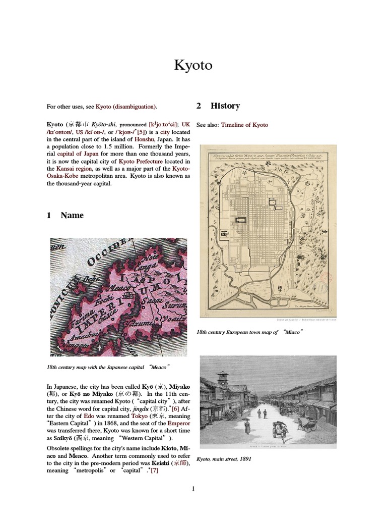 Kyoto: 2 History | PDF | Kyoto | Japan