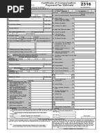 Bir Form 2316 | PDF | Income Tax | Wage