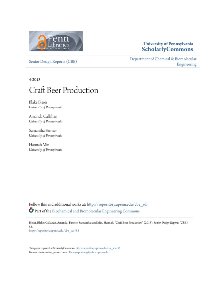 Craft Beer Production | PDF | Brewing | Microbrewery