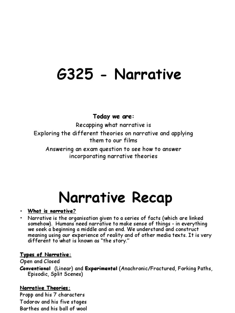 Narrative Revision | PDF | Narrative