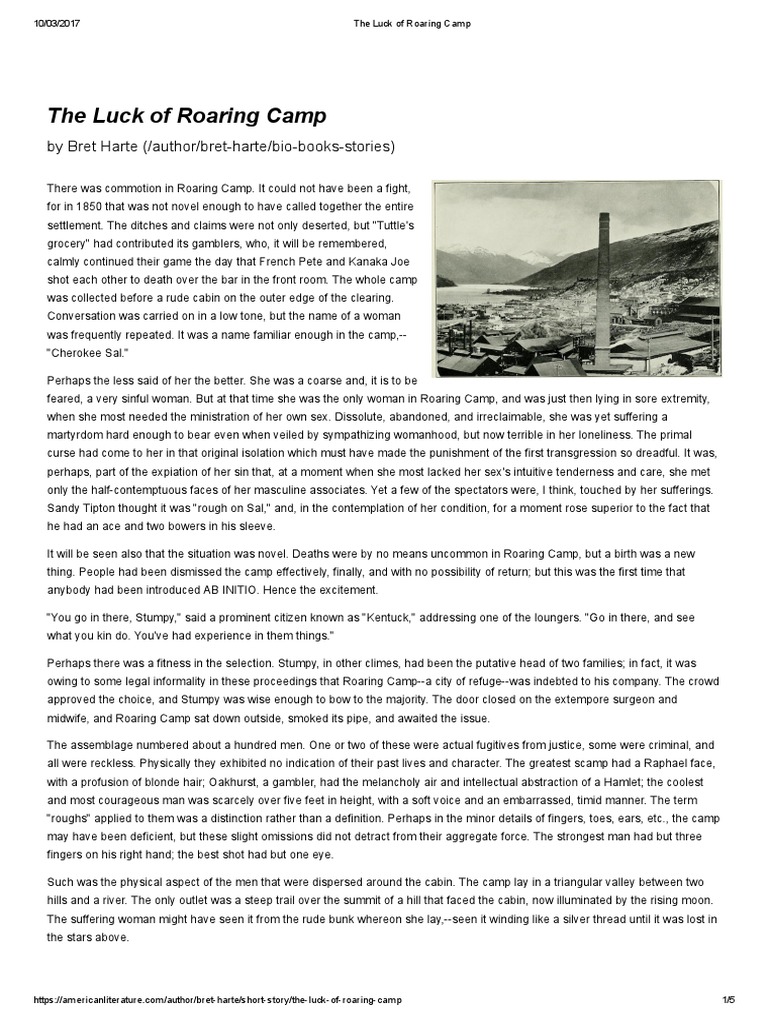 The Luck of Roaring Camp | PDF