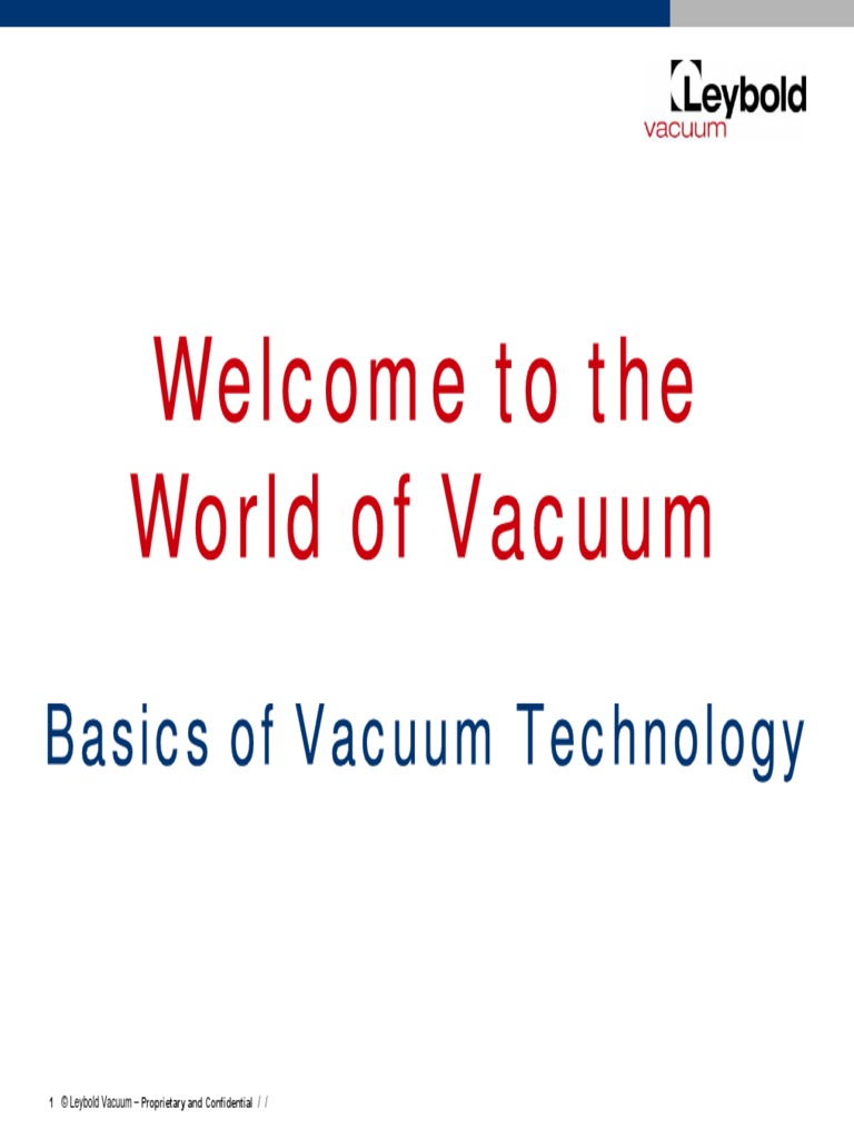Basic Vacuum Introduction | PDF | Vacuum | Pressure