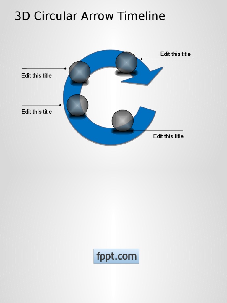 3D Circular Arrow Timeline Design | PDF