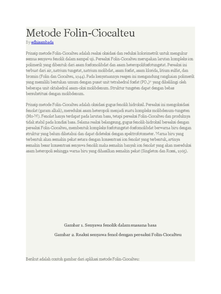 Metode Folin | PDF