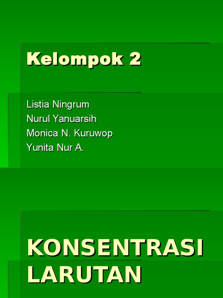 Konsentrasi Larutan | PDF