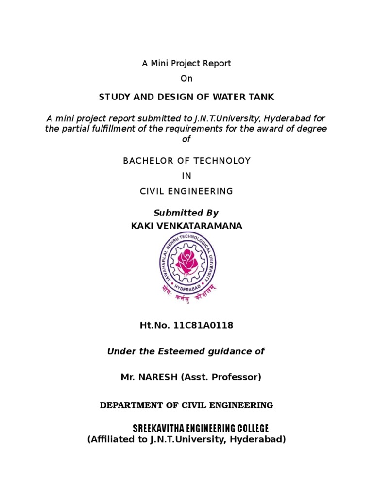 Batch No 6 (Water Tank) | PDF | Prestressed Concrete | Building Engineering