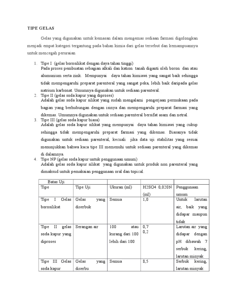 Tipe Gelas | PDF