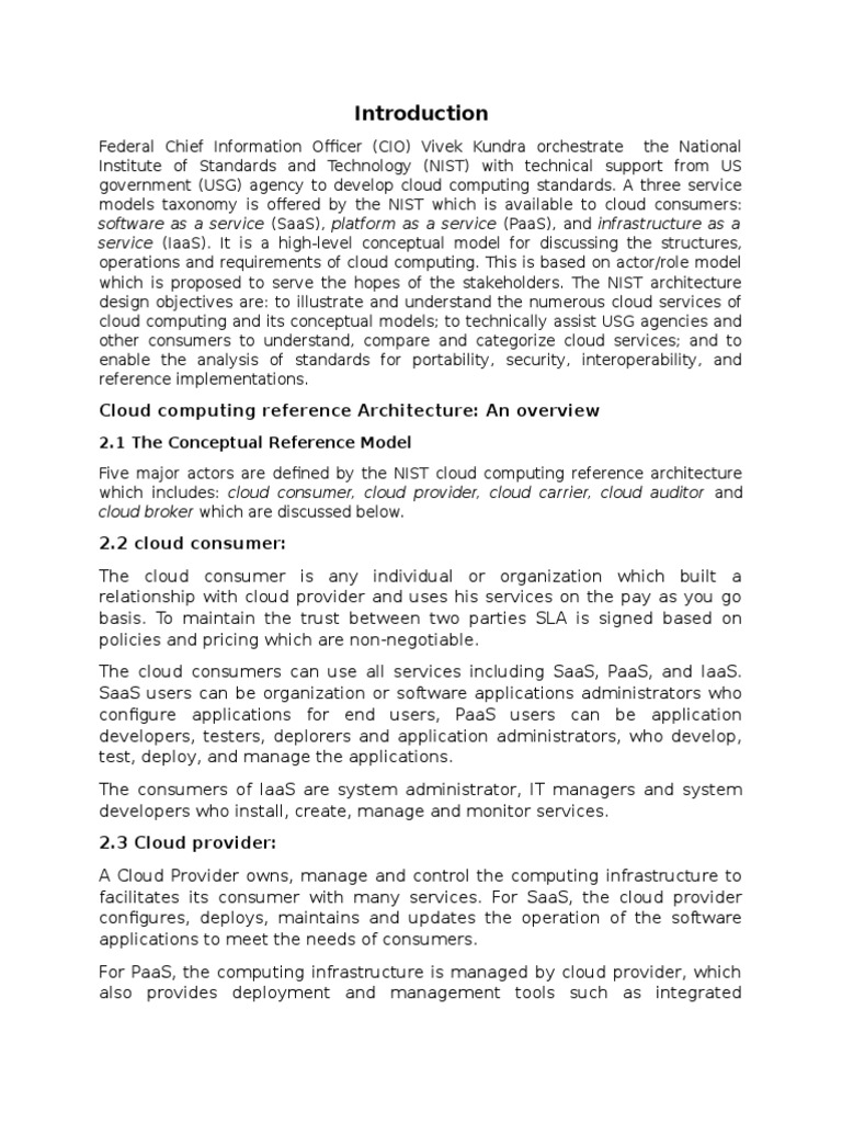 Cloud Computing Reference Architecture: An Overview | PDF | Platform As ...