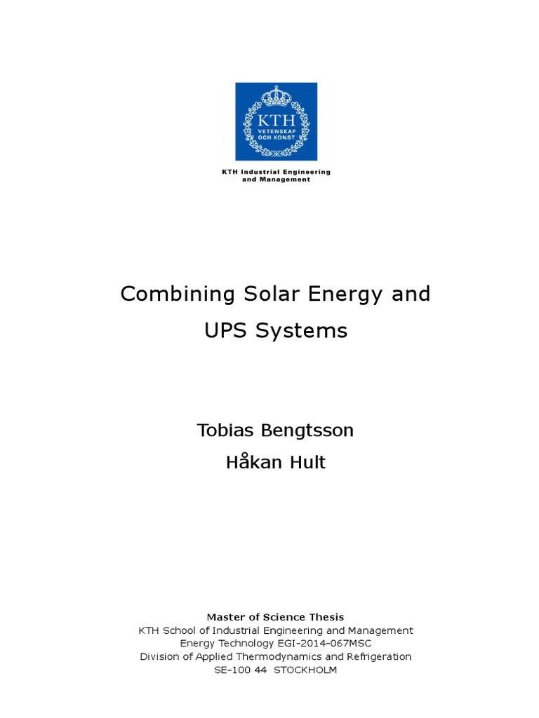 Solar UPS Project | Download Free PDF | Photovoltaics | Photovoltaic System