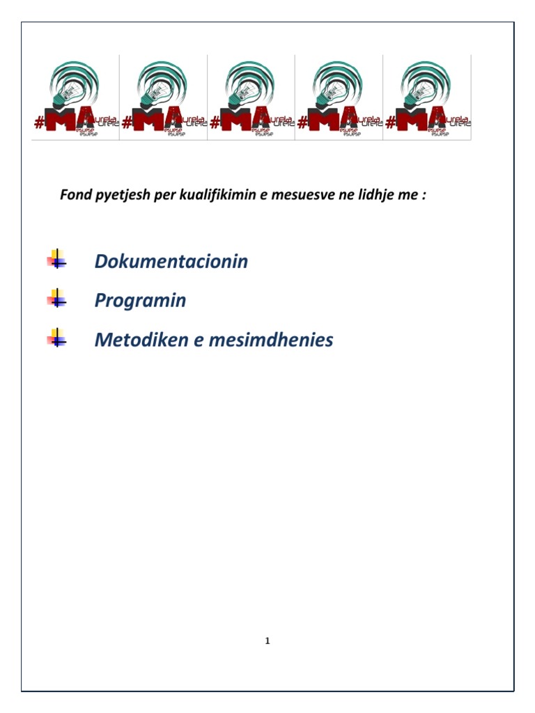 Pyetje Per Kualifikimin e Mesuesve | PDF