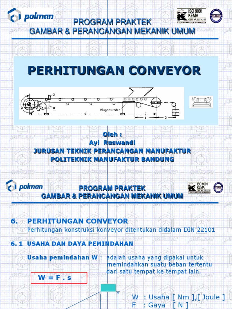 Perhitungan Konveyor | PDF