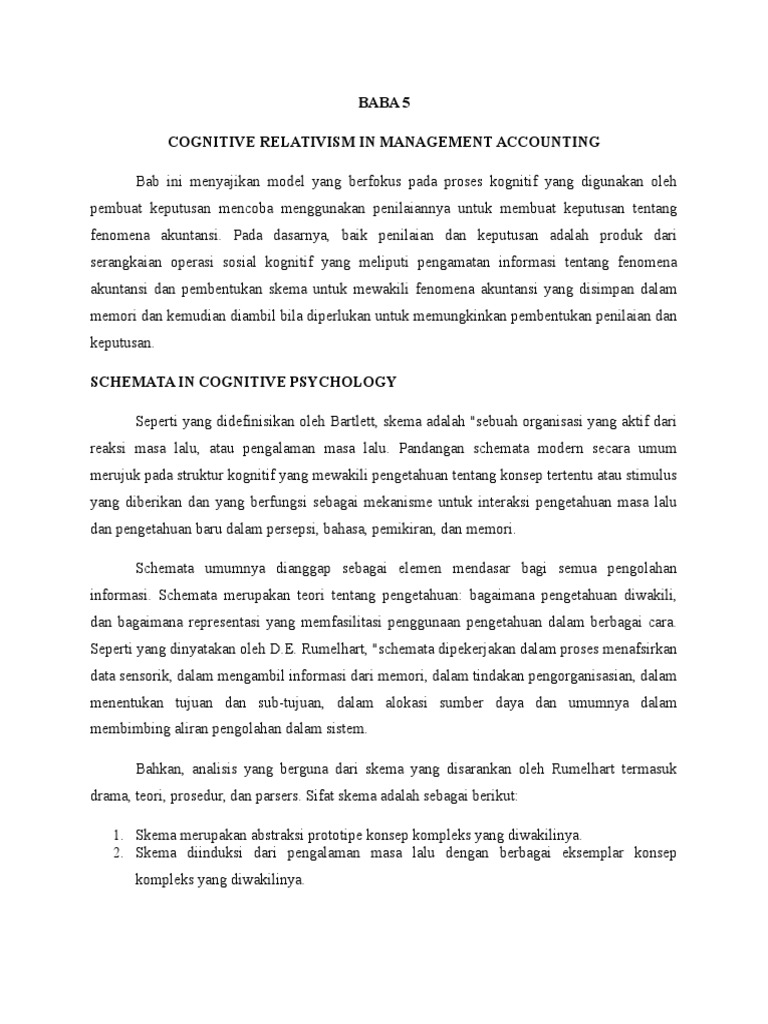 Cognitive Relativism in Management Accounting | PDF