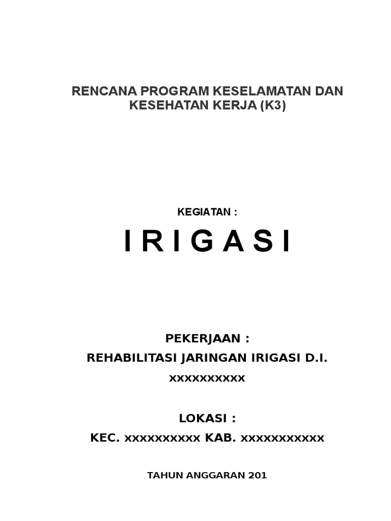 Pra Rk3k Rehab Jaringan Irigasi | PDF