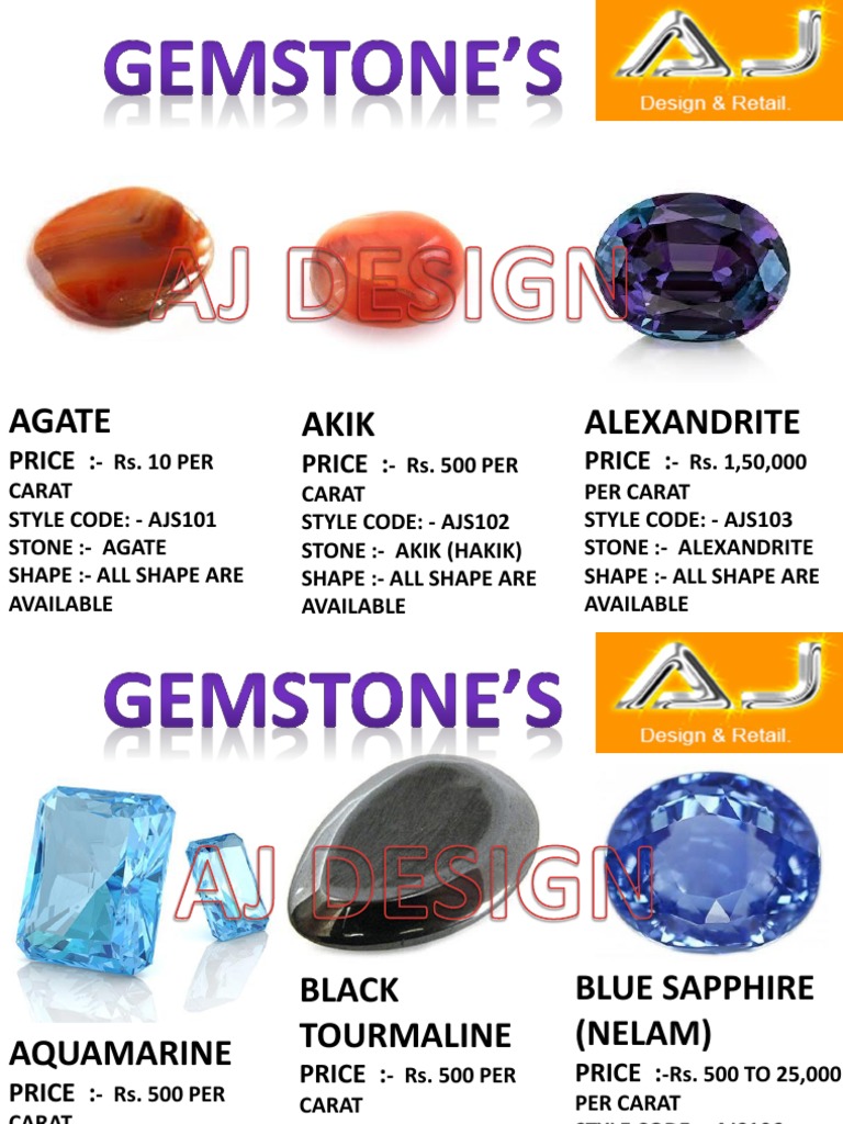 Gemstone Price List | PDF | Gemstone | Minerals