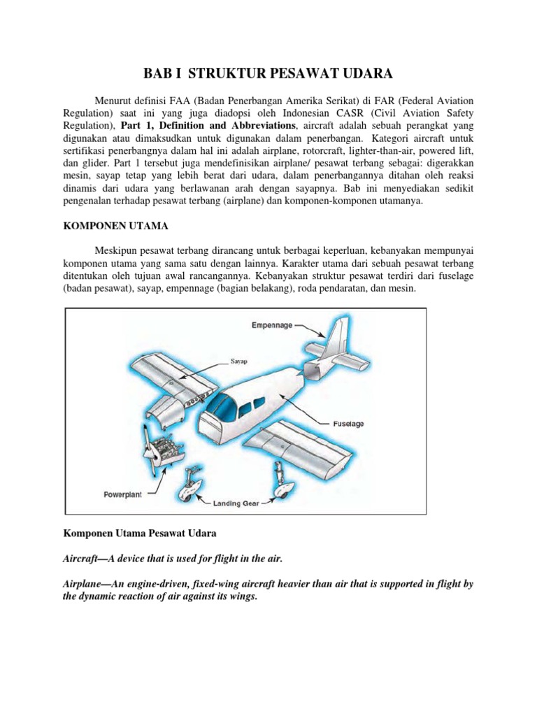 Bab I Struktur Pesawat Udara | PDF