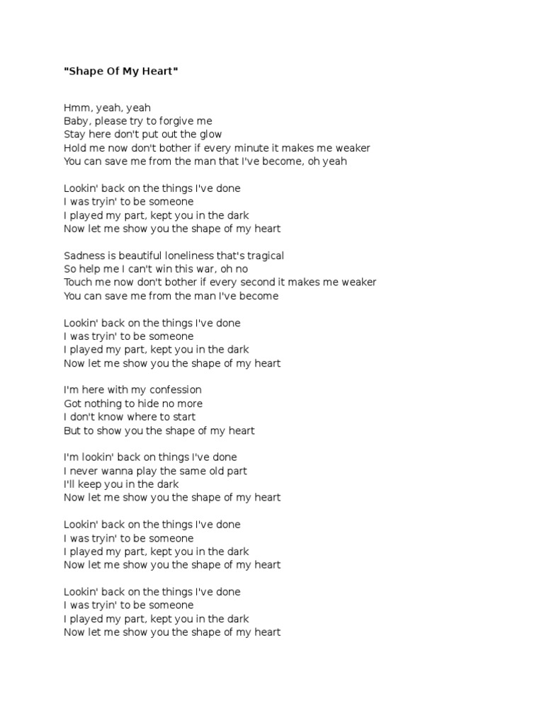 Shape of My Heart | PDF