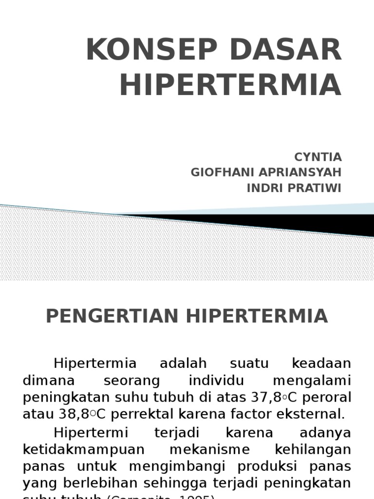 Konsep Dasar Hipertermi | PDF