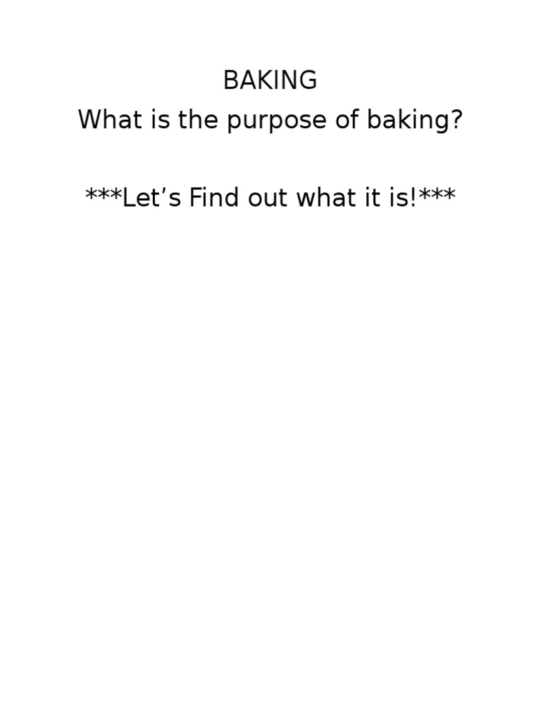 Baking | PDF