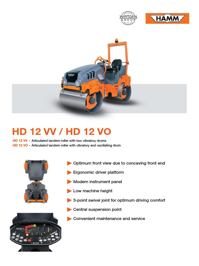 Spec Sheet Hamm HD 12 Vo Small 11272721 | PDF