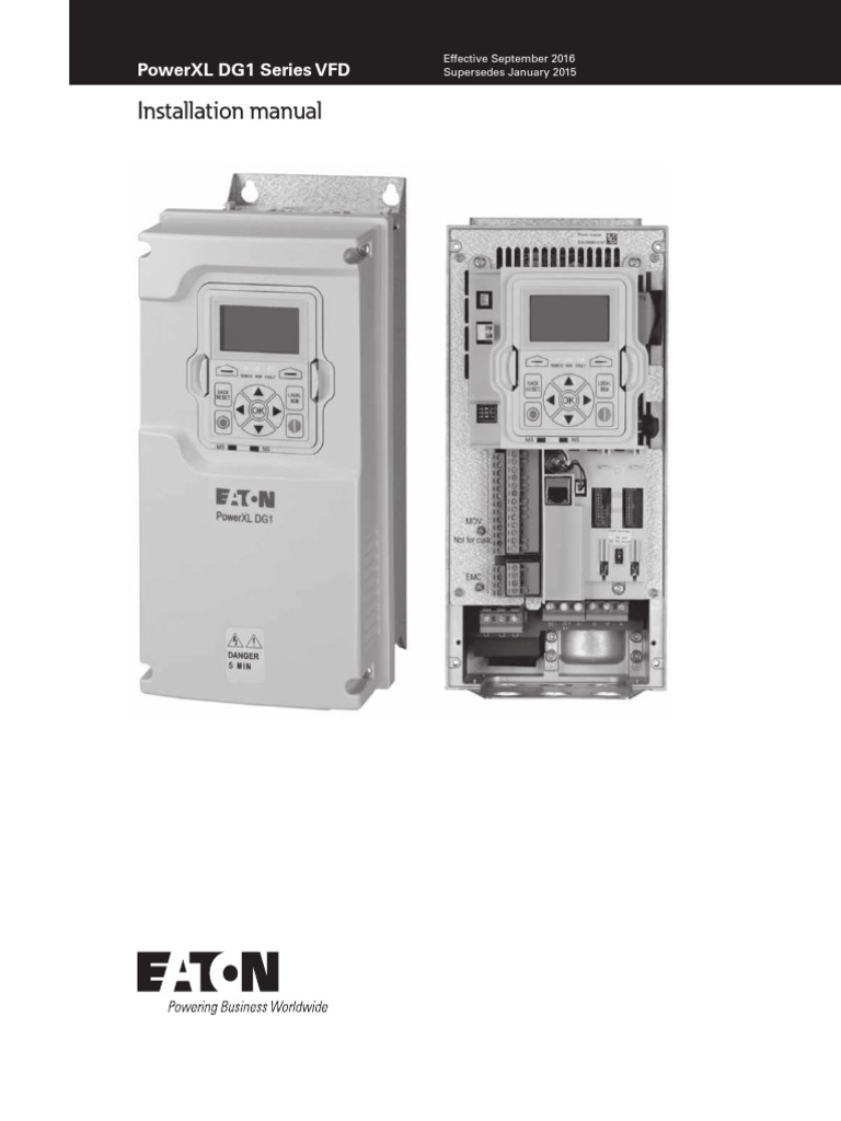 DG1 Installation Manual MN040002EN | PDF | Capacitor | Power Supply