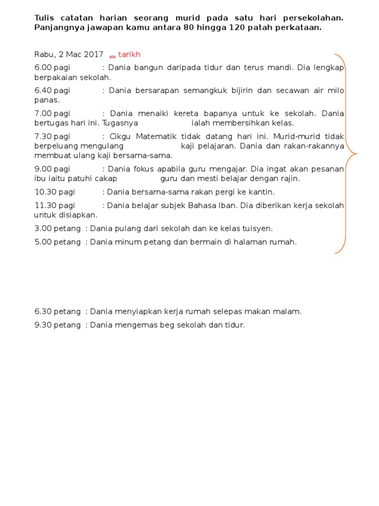 Contoh Karangan Catatan | PDF