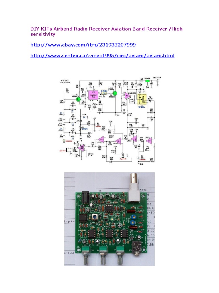 DIY KITs Airband Radio Receiver Aviation Band Receiver | Air Traffic ...