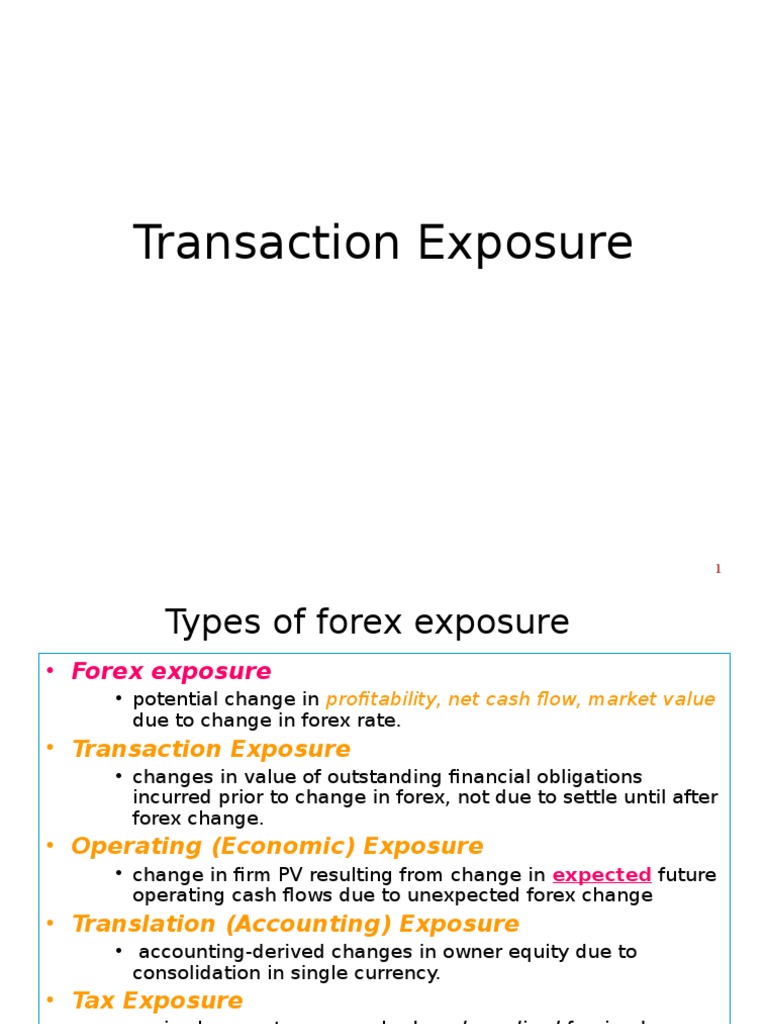 Transaction Exposure | PDF | Hedge (Finance) | Foreign Exchange Market