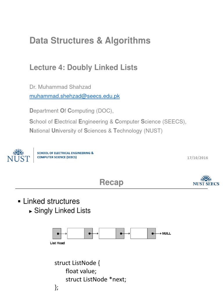 Doubly Linked Lists | PDF | Data | Data Management
