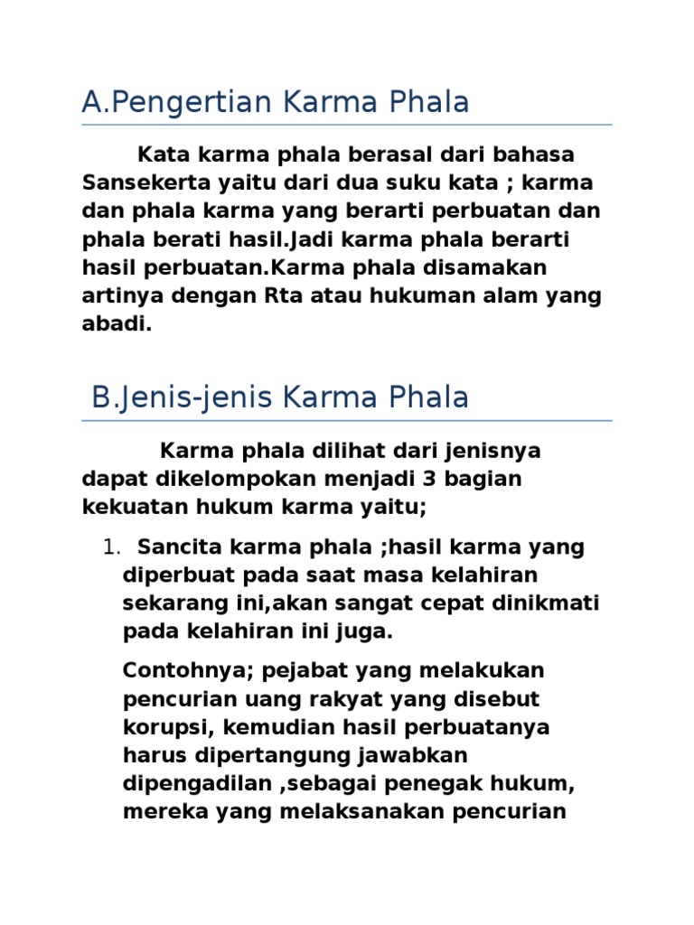 Memahami Karma Phala | PDF | Kajian Bahasa Asing | Hukum