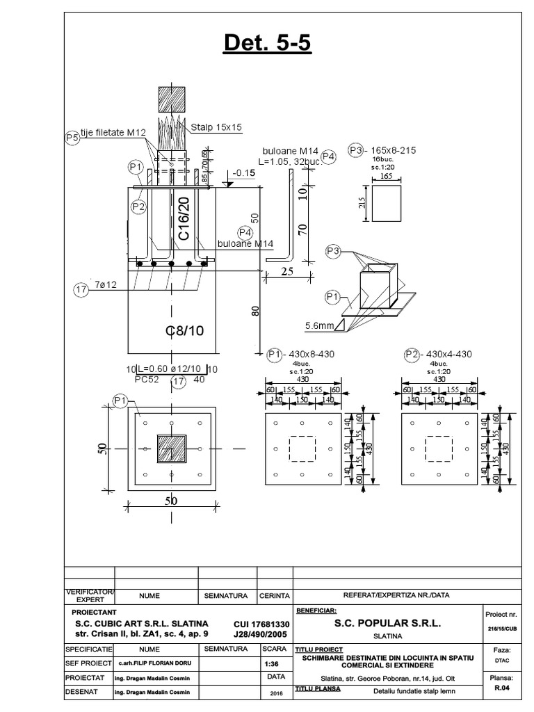 Detaliu Fundatie STALP Met