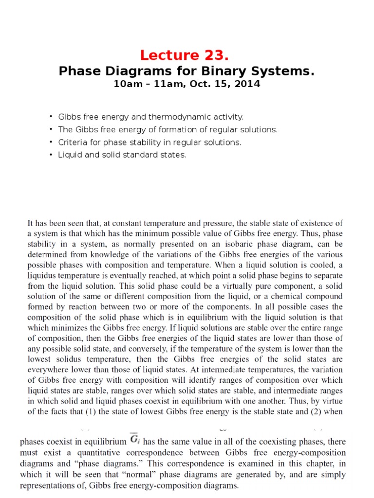Binary Phase Diagrams Explained | PDF | Home & Garden | Science ...
