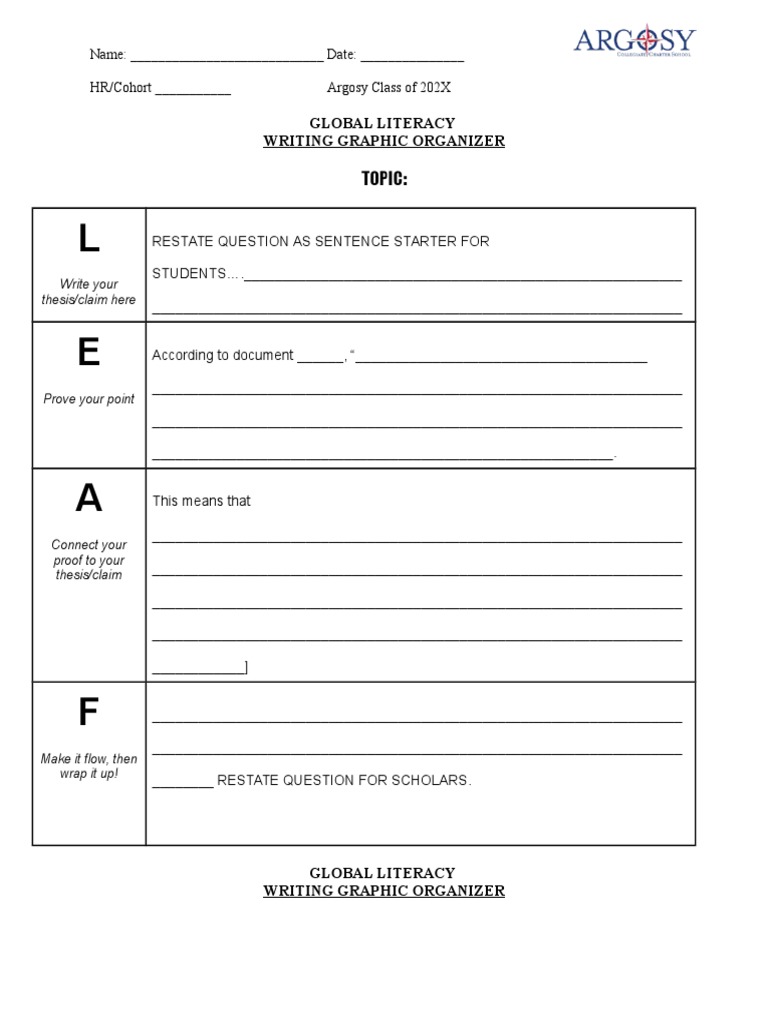 Writing Graphic Organizer Template | PDF
