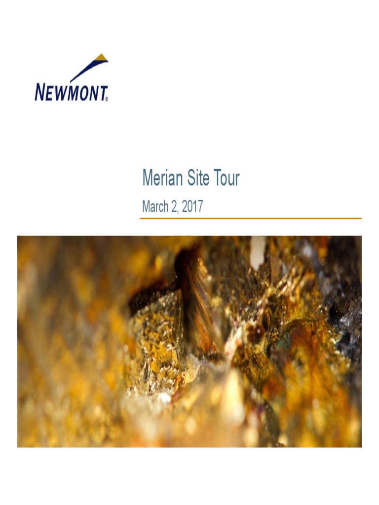 Merian Site Tour Overview | PDF | Coal Mining | Mining
