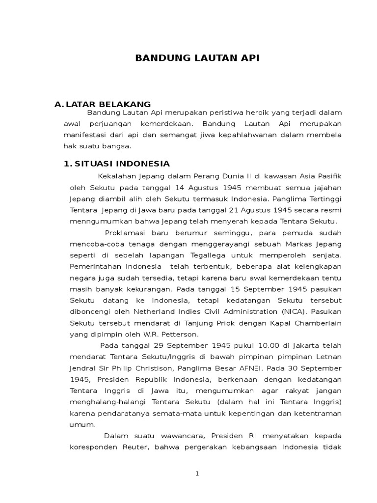 Bandung Lautan Api1 | PDF