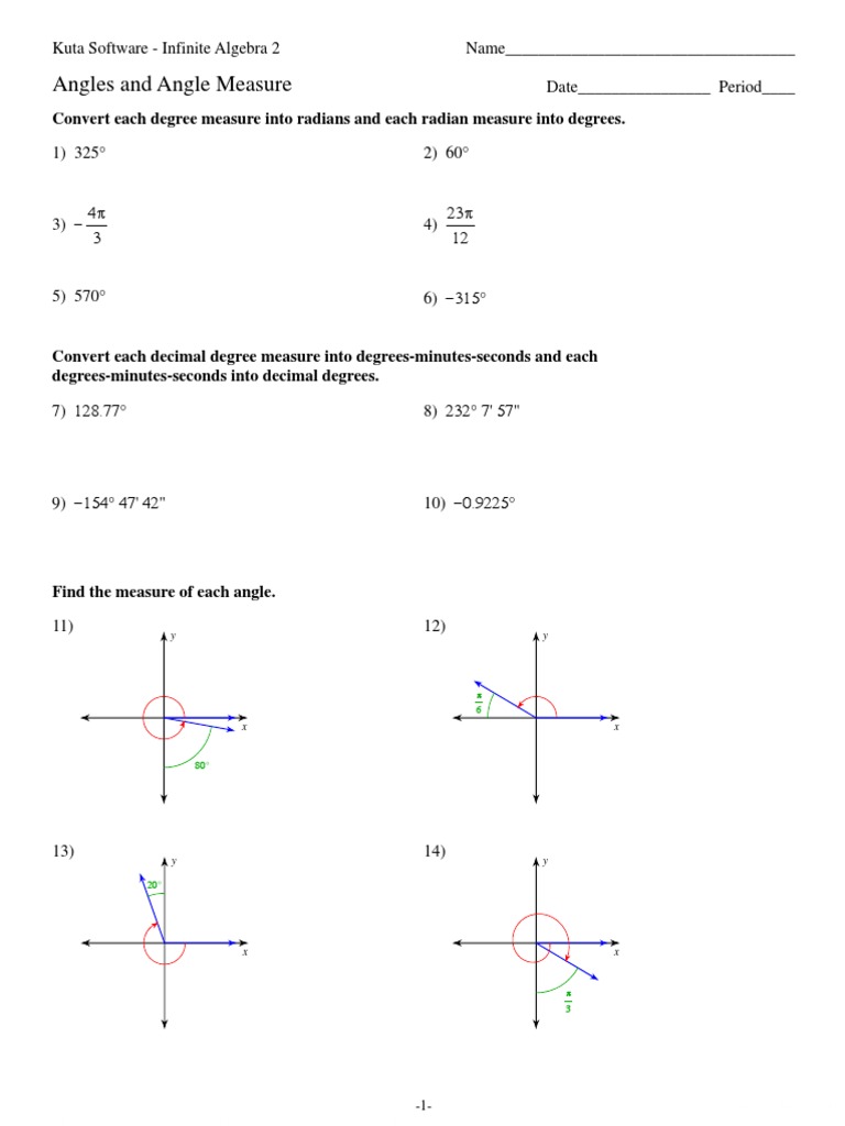 Angles and Angle Measure PDF | PDF | Angle | Units Of Measurement