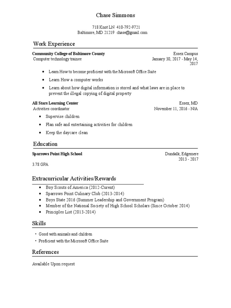 Csit Resume | PDF | Computing And Information Technology | Science