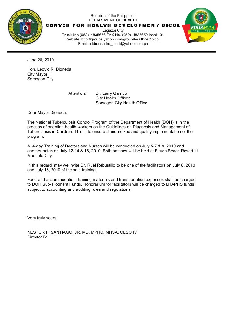 DOH Letterhead 2010 | PDF