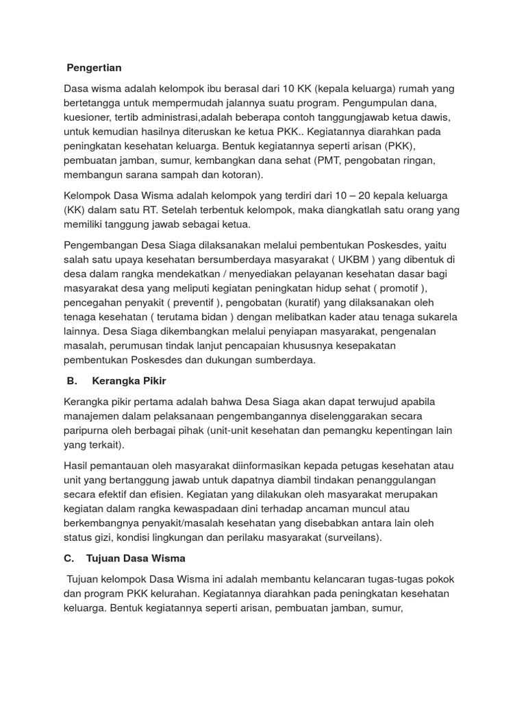 Dasa Wisma | PDF