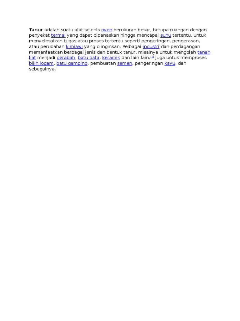 Pengertian dan Fungsi Tanur | PDF
