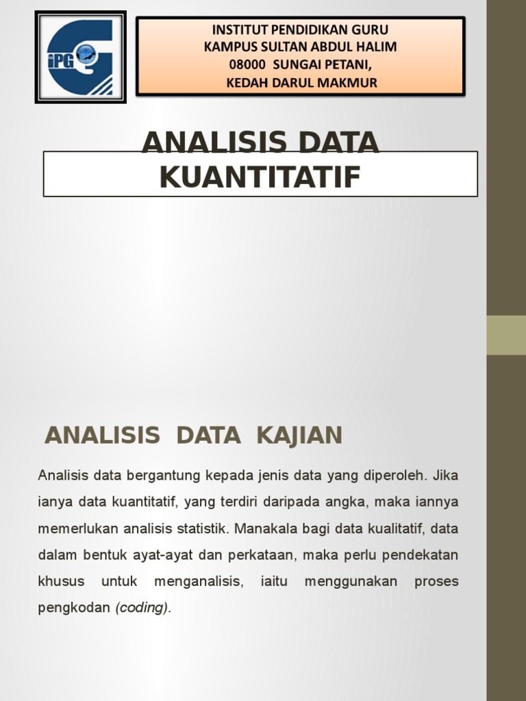 Analisis Data Kuantitatif | PDF