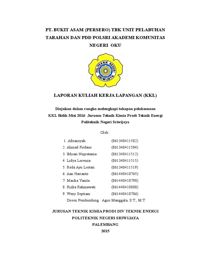 Laporan KKL Teknik Energi 2016 | PDF | Kesehatan Holistik | Sains ...