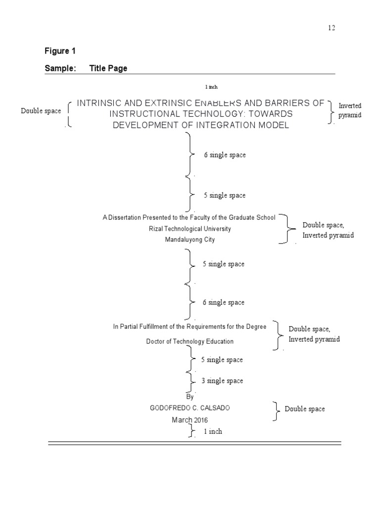 Format of A Thesis or Dissertation Report - Figures | PDF ...