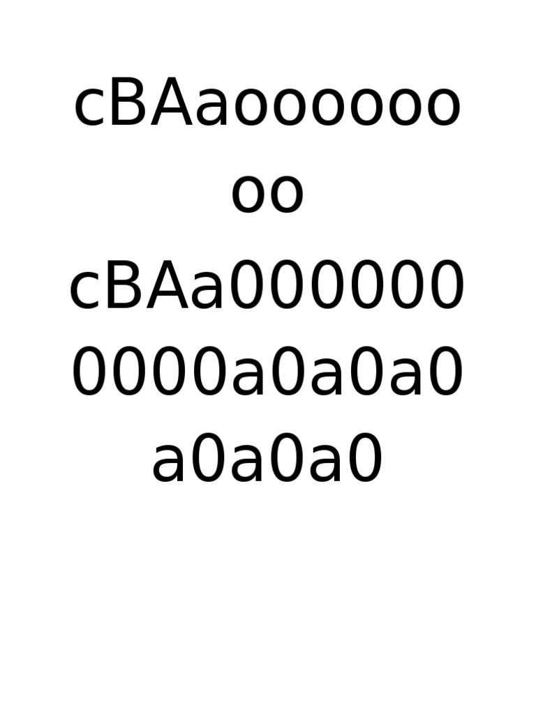 Cbaaoooooo Oo Cbaa000000 0000A0A0A0 A0A0A0 | PDF